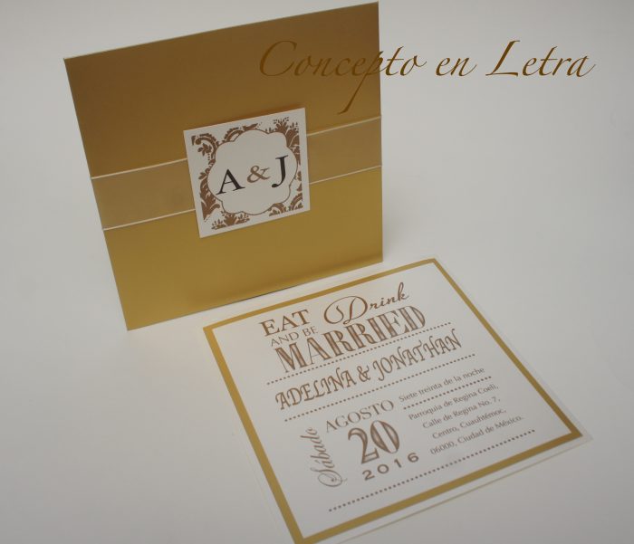 Invitación Elegante – Concepto en Letra